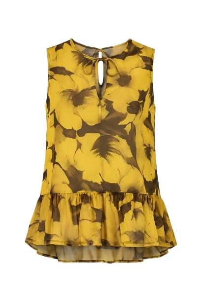CONQUISTA Frill Detail Sleeveless Top