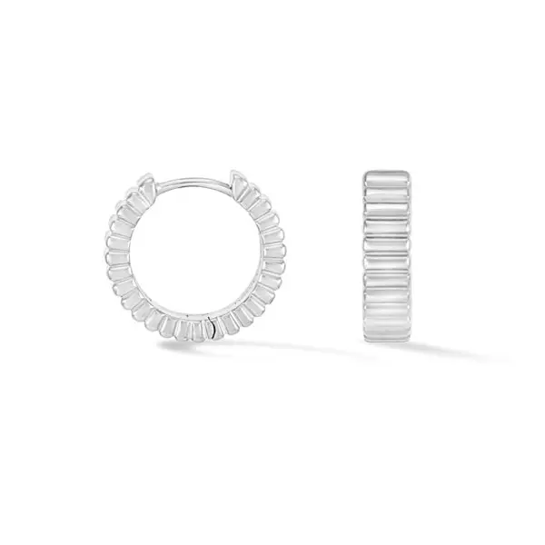 DOWER & HALL Medium Humbug Huggie Hoops In Sterling With Vermeil - Silver