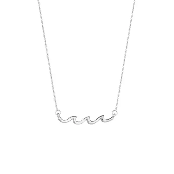 SPERO LONDON Sterling Wave Necklace