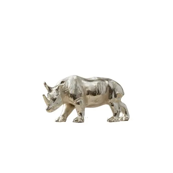 MARLETH Brass Rhino Sculpture