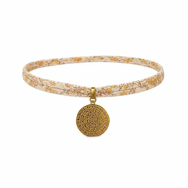JUNIE The Sienna Choker With Gold Plated Pendant - Gold/yellow