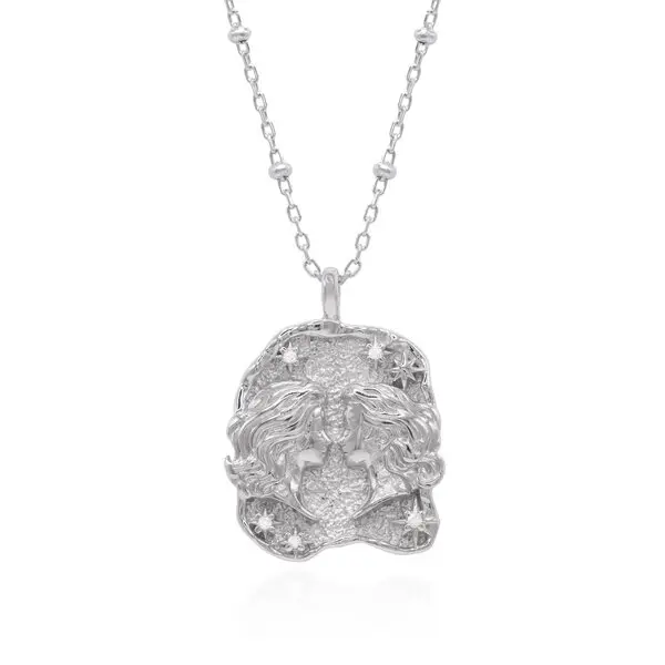LUNA CHARLES Solara Gemini Star Sign Necklace In Sterling - Silver