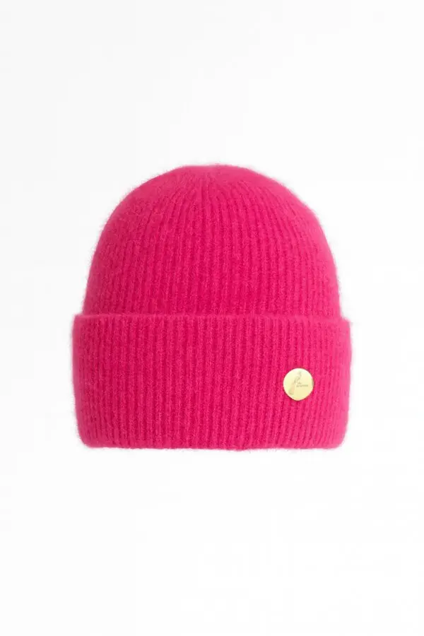 HORTONS ENGLAND Mohair Hot Beanie - Pink