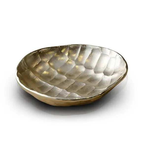 MARLETH Hammered Solid Brass Tray, Round