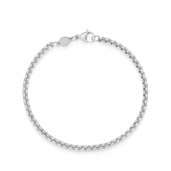 NIALAYA JEWELRY Mini Box Chain Bracelet - Silver