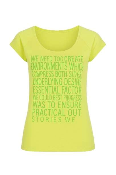 CONQUISTA Cap Sleeve Printed Top - Yellow