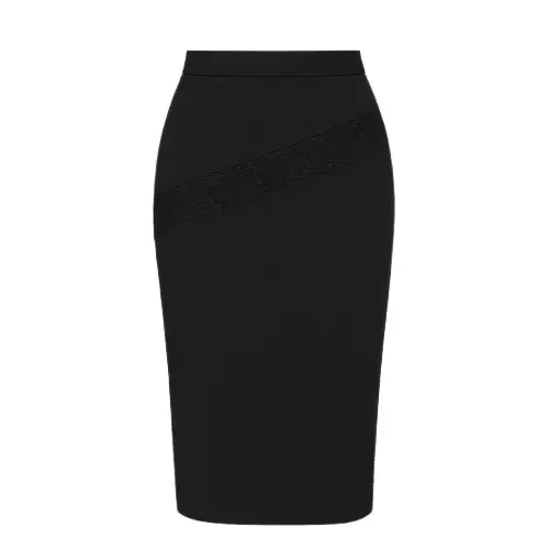 CONQUISTA Pencil Skirt With Lace Detail