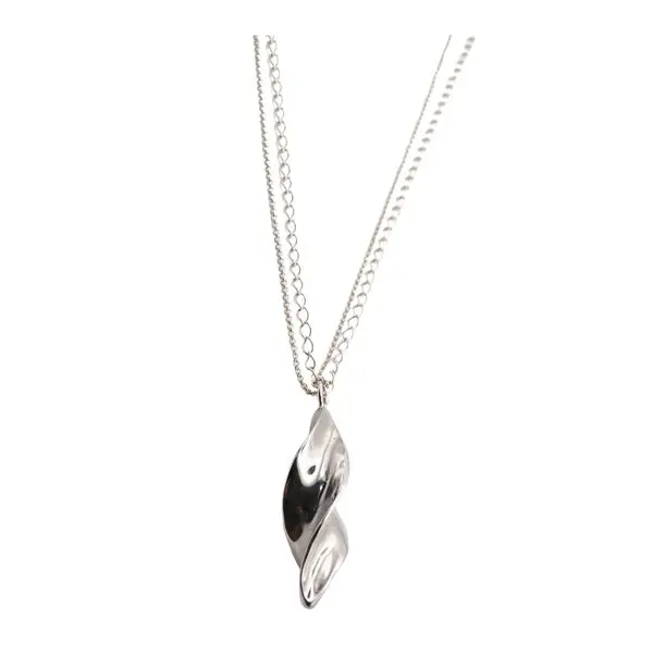 DARIA PACELLI JEWELRY Calyra Twisted Shape Necklace In Sterling