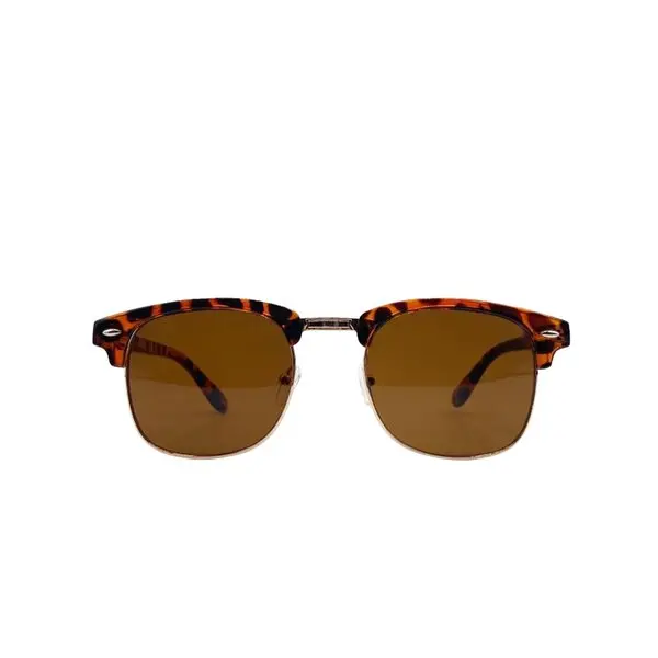 HORTONS ENGLAND Clubmaster Tortiseshell Sunglasses - Brown