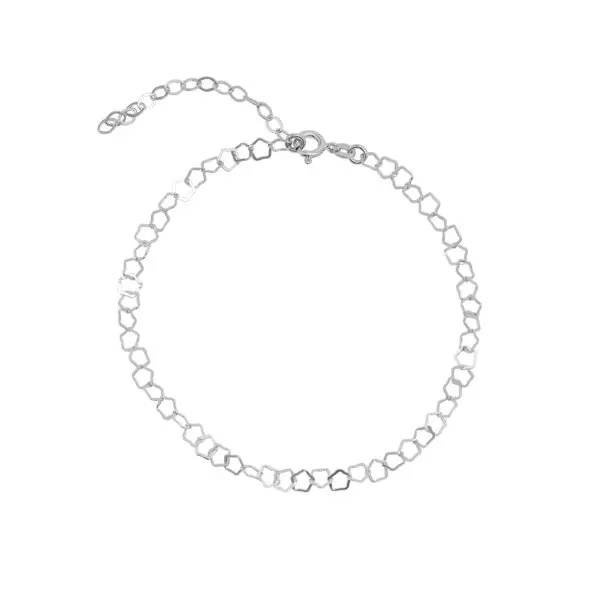 SPERO LONDON Pentagon Geometric Sterling Link Bracelet & Anklet