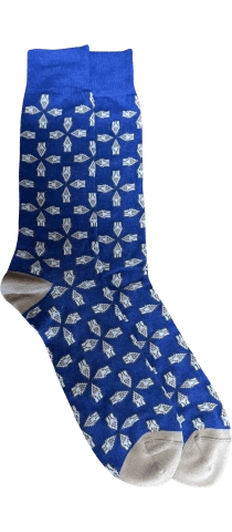 LAZYJACK PRESS Patterned Crew Socks