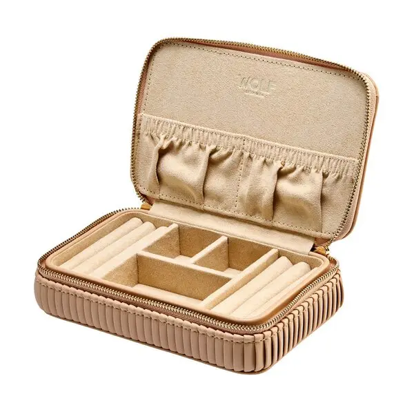 Wolf Bella Jewellery Zip Case - Brown