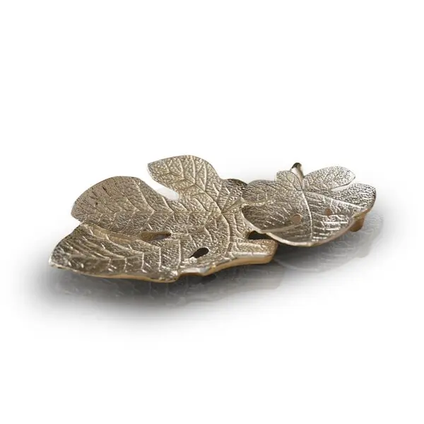 MARLETH Solid Fig Leaf Dish – Set Of Two Sculptural Serving Plates