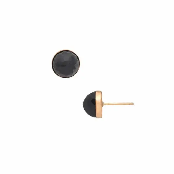 HEATHER HAWKINS Gold-filled Spinel Stud Earrings - Black