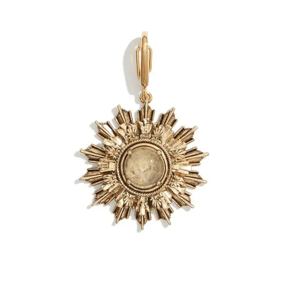 Lovard Medallion Sunburst Charm With Glass Stone