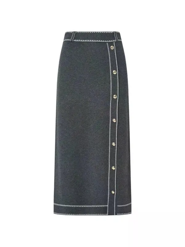 Liu Jo Midi Skirt In Silk Blend