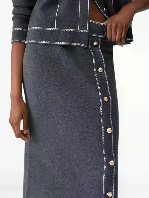 Liu Jo Midi Skirt In Silk Blend
