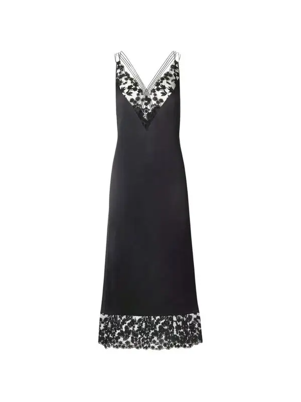 Fendi Silk And Lace Dress - Black