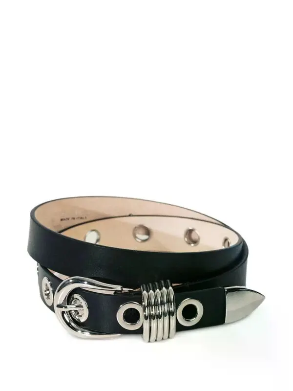 DEHANCHE Hollyhock Rivet Belt - Black
