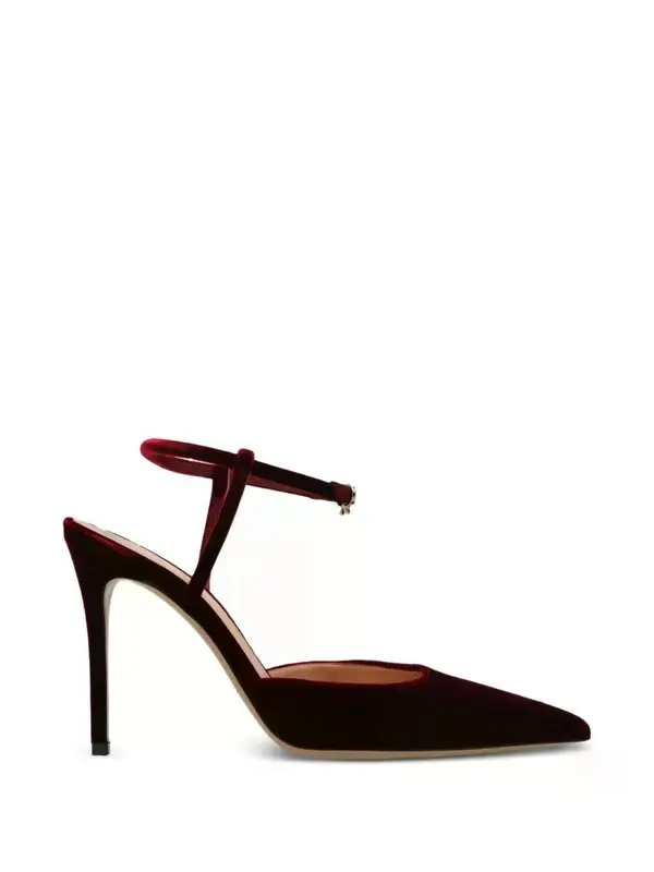 GIANVITO ROSSI Velsyra Velvet Pumps - Red