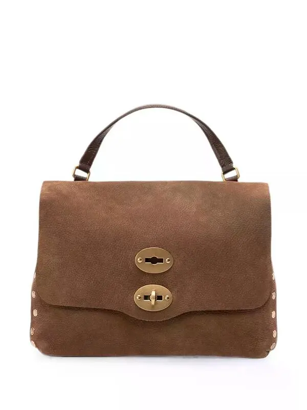ZANELLATO Small Postina Jones Stud-embellished Shoulder Bag - Brown