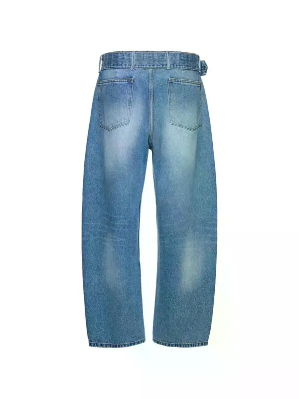 Magda Butrym Belted Faded-effect Jeans