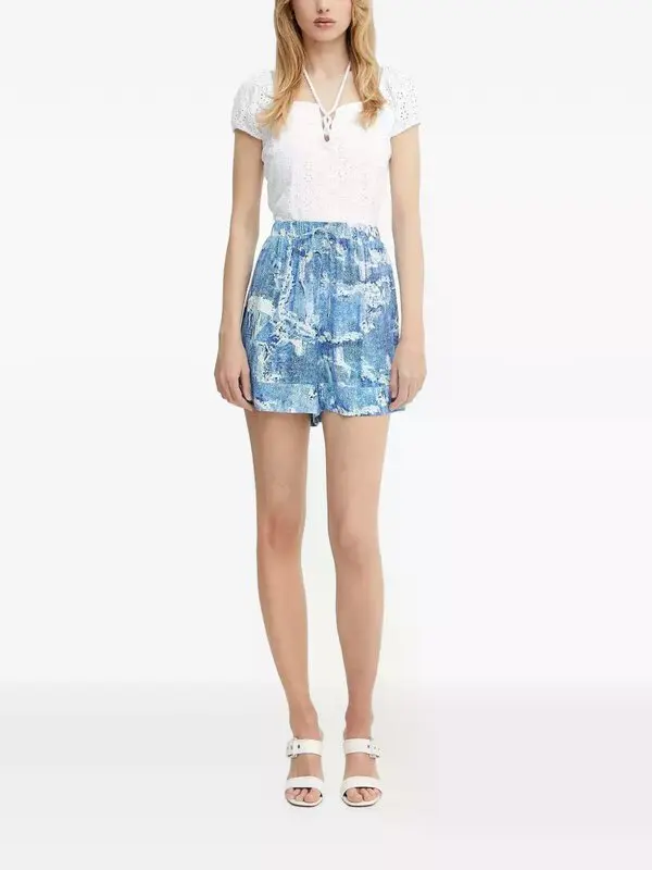 Guess Broderie Anglaise Lace-up Top