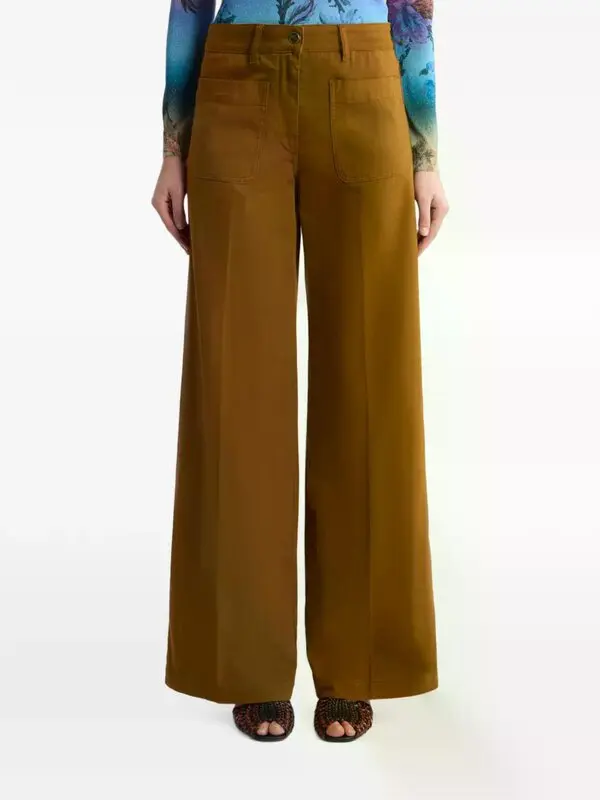Etro Flared Denim Jeans With Pegaso Buttons