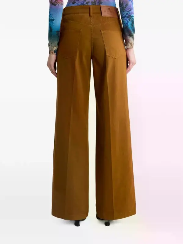 Etro Flared Denim Jeans With Pegaso Buttons
