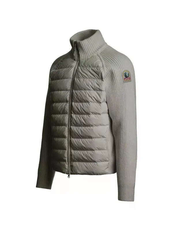 PARAJUMPERS Olmo Rib-knit Padded Jacket - Grey