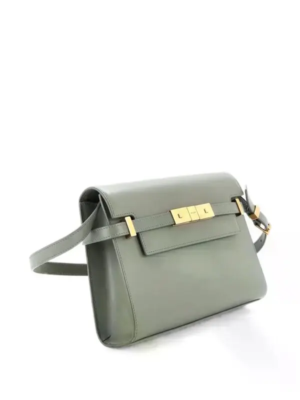 Saint Laurent Manhattan Leather Small Shoulder Bag - Green