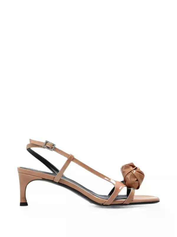 ROTATE BY BIRGER CHRISTENSEN Rose-detail Buckle-fastening Sandals - Neutrals