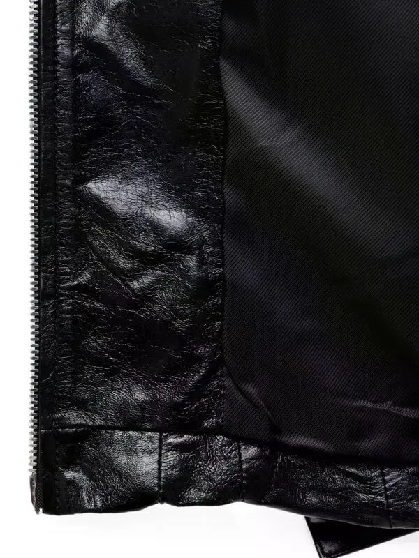 JACOB LEE Leather Bomber Jacket