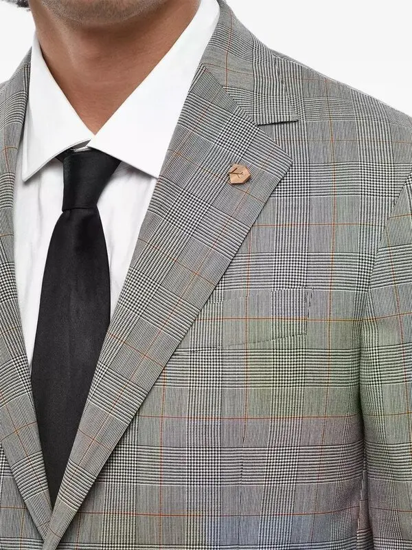 Corneliani District-check Wool Blazer