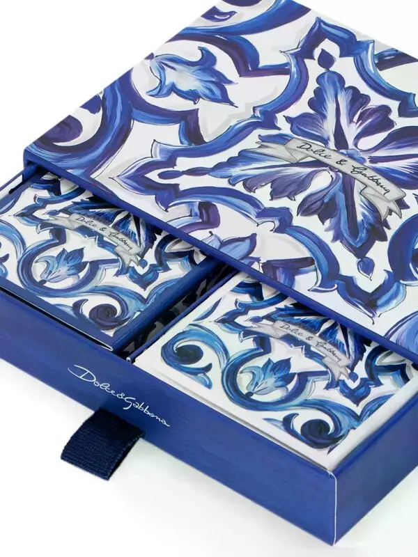 DOLCE & GABBANA CASA Maiolica Poker Set - Blue