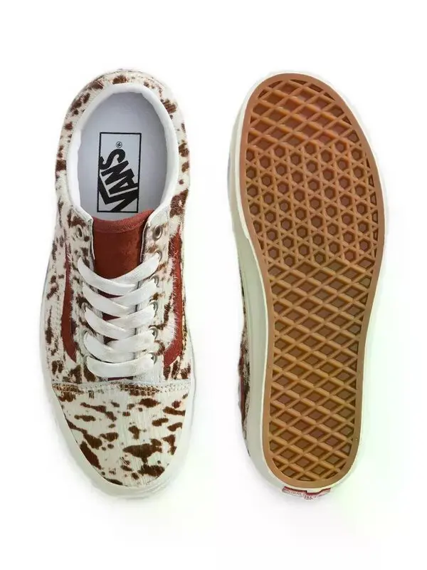 VANS Old Skool Low Top Sneakers With Pony Hair-style Leather - Neutrals