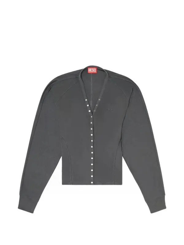 DIESEL® Tencel-blend Cardigan Top With Batwing-sleeves - Grey