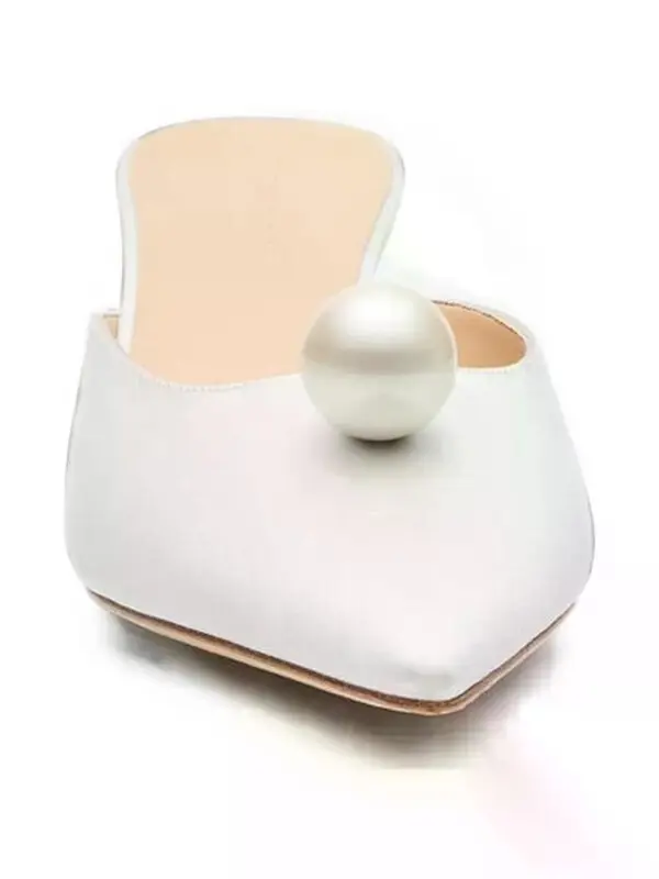 Magda Butrym Pearl Embellished Pointed-toe Mules