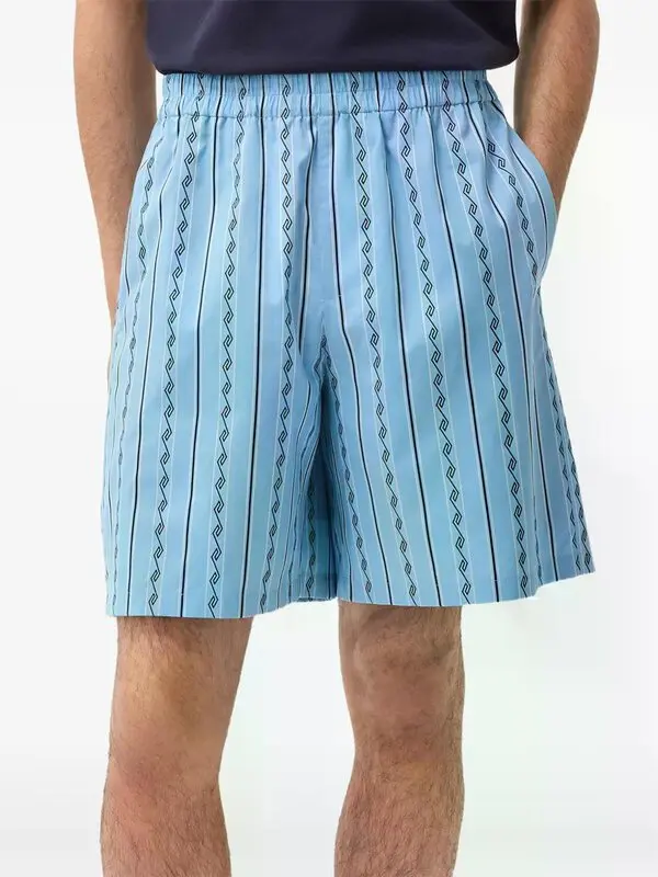 Versace Jacquard Cotton-silk Shorts