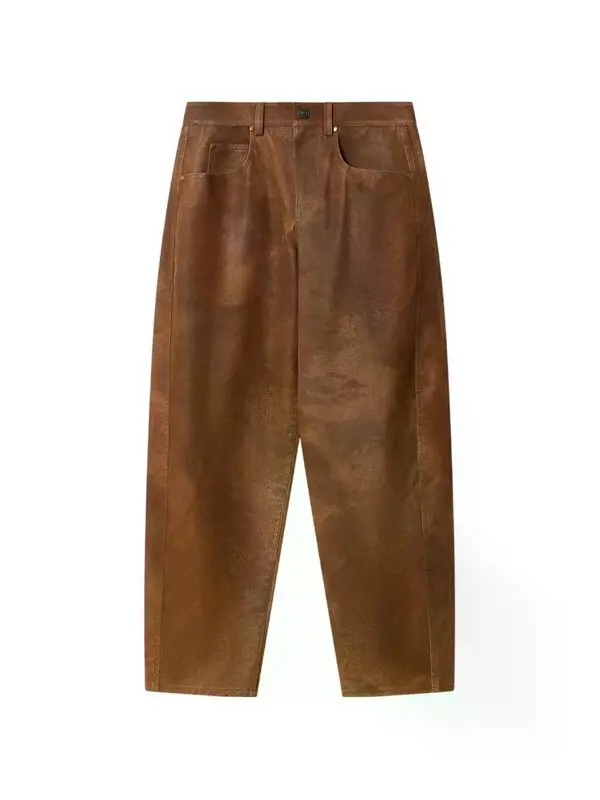 MARANT ETOILE Belky Barrel-fit Trousers - Brown