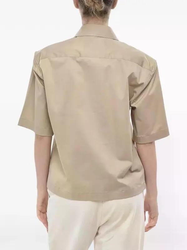 THELATEST Jewel-button Poplin Blouse