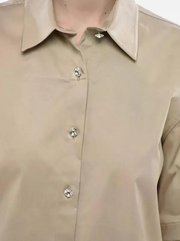 THELATEST Jewel-button Poplin Blouse