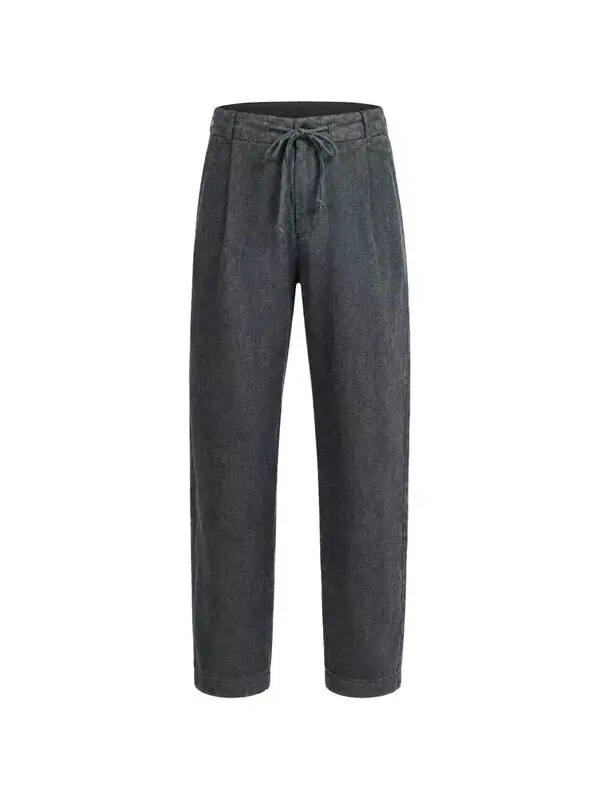 HANNES ROETHER Drawstring-waist Linen Trousers