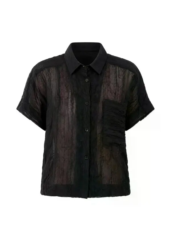 PHARAOH Zoey Sheer Crinkled Shirt
