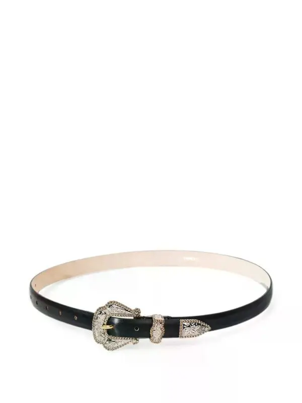 DEHANCHE Santo Engraved Buckle Belt - Black