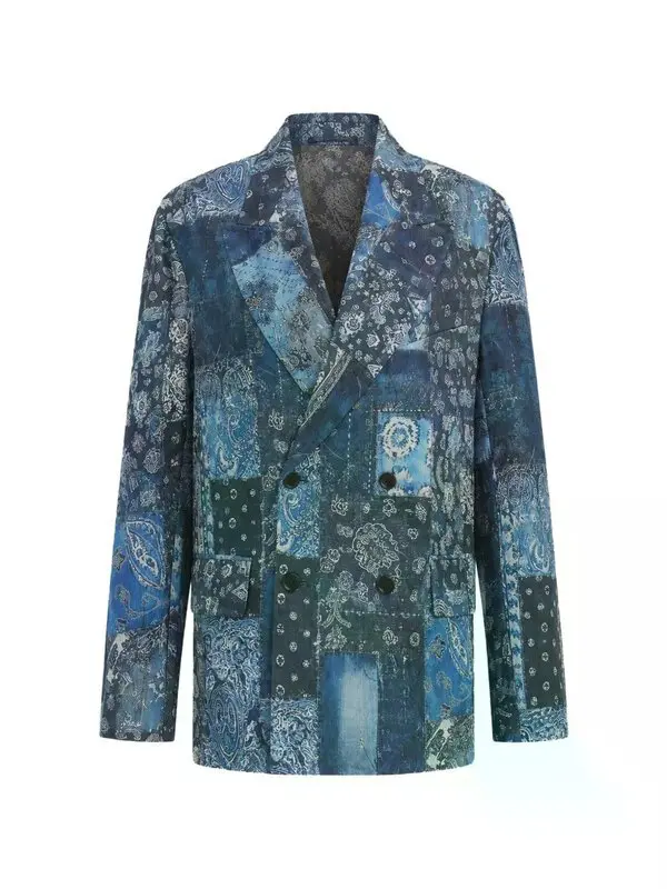 R13 Patchwork Double-breasted Blazer