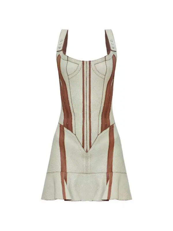 KNWLS Scallop Panelled Mini Dress