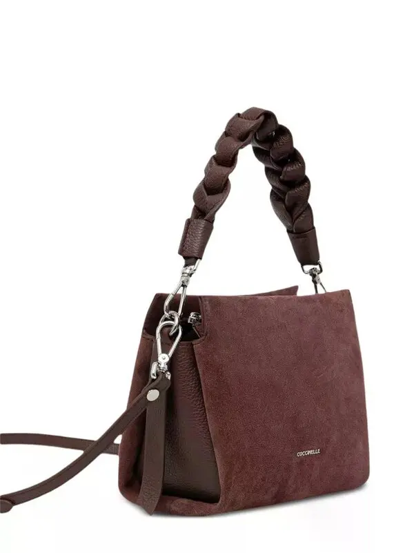 COCCINELLE Small Braided-handle Suede Tote Bag