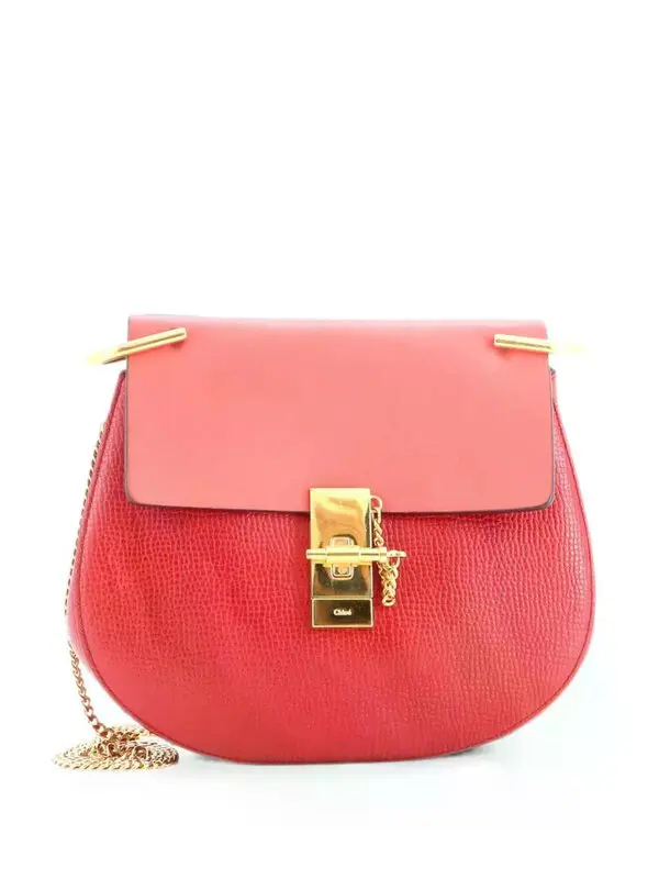 Chloé Drew Leather Small Crossbody Bag - Red