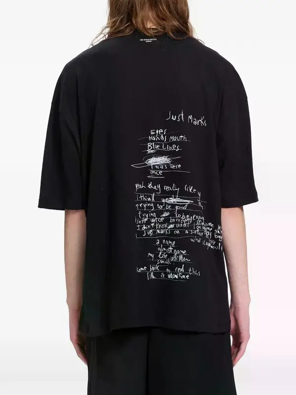 ANN DEMEULEMEESTER Slogan-print Cotton T-shirt